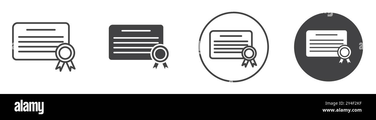 Diploma icon set in thin line outline style and linear vector sign Stock Vector Image & Art - Alamy