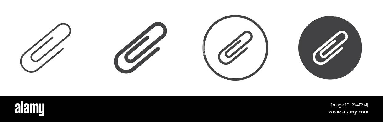 Clip Icon Set In Thin Line Outline Style And Linear Vector Sign Stock Vector Image And Art Alamy