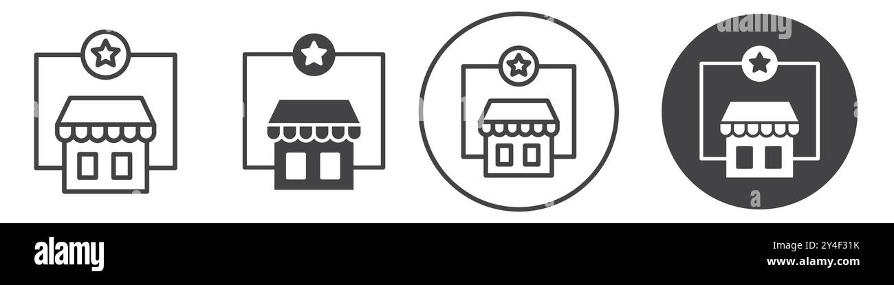 Franchise icon set in thin line outline style and linear vector sign Stock Vector Image & Art ...