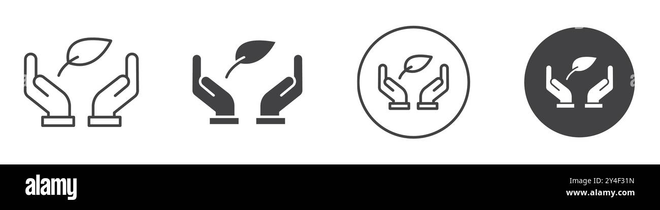 Environment icon set in thin line outline style and linear vector sign Stock Vector Image & Art ...