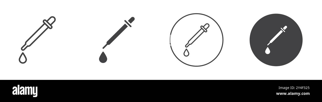 Eye Dropper Icon set in thin line outline style and linear vector sign Stock Vector Image & Art ...