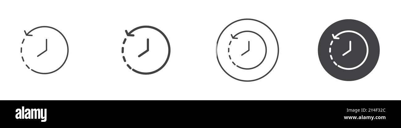 History icon set in thin line outline style and linear vector sign Stock Vector Image & Art - Alamy