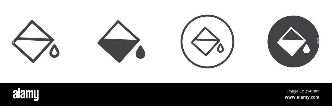 Fill icon set in thin line outline style and linear vector sign Stock Vector Image & Art - Alamy