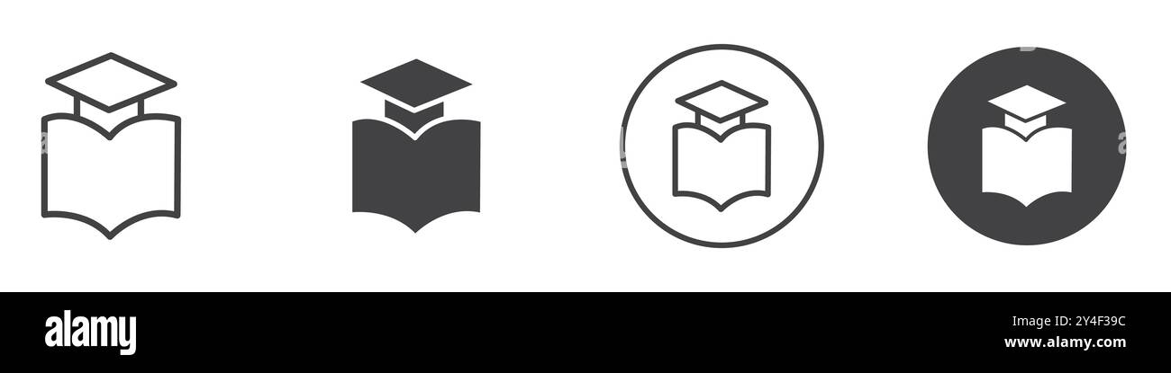 Education icon set in thin line outline style and linear vector sign Stock Vector Image & Art ...