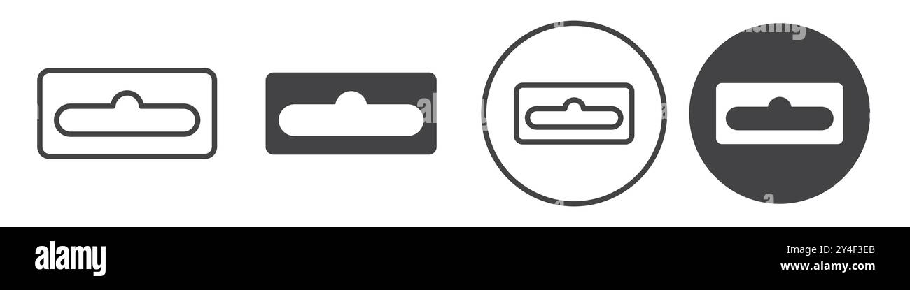 Euro hook icon set in thin line outline style and linear vector sign Stock Vector Image & Art ...