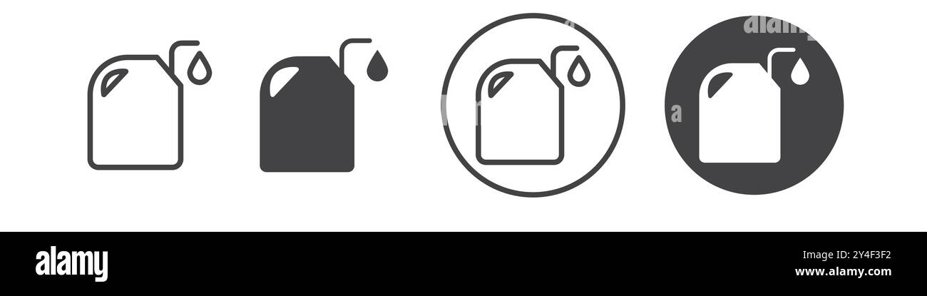 Oil can icon set in thin line outline style and linear vector sign Stock Vector Image & Art - Alamy