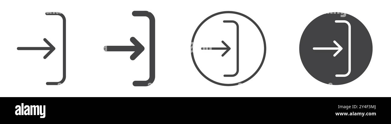 Login icon set in thin line outline style and linear vector sign Stock Vector Image & Art - Alamy