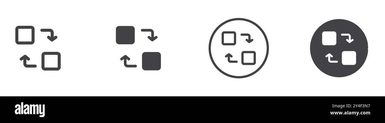 Replace icon set in thin line outline style and linear vector sign Stock Vector Image & Art - Alamy