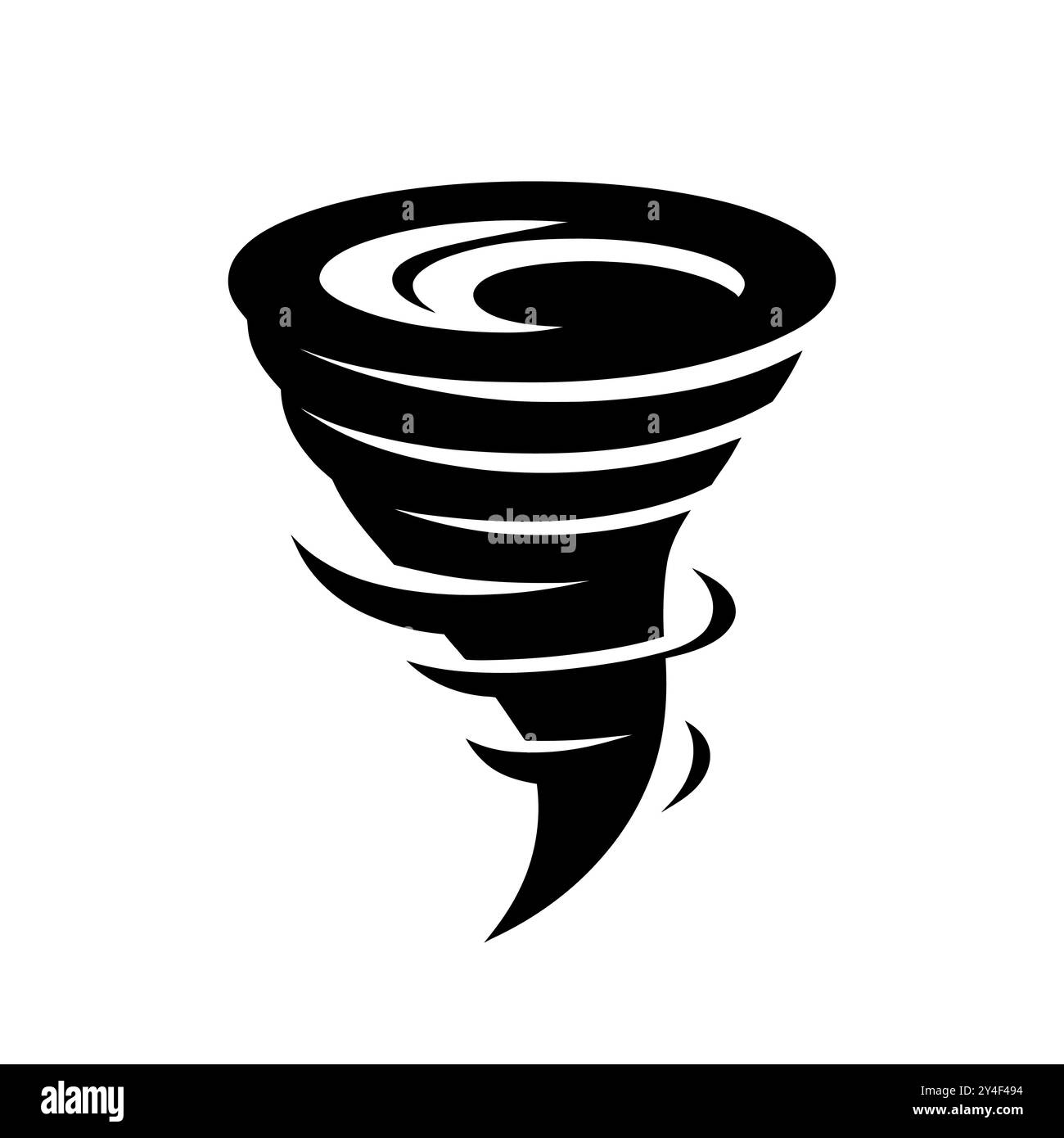 Tornado or whirlwind icon. Wind, twister or hurricane symbol. Storm ...