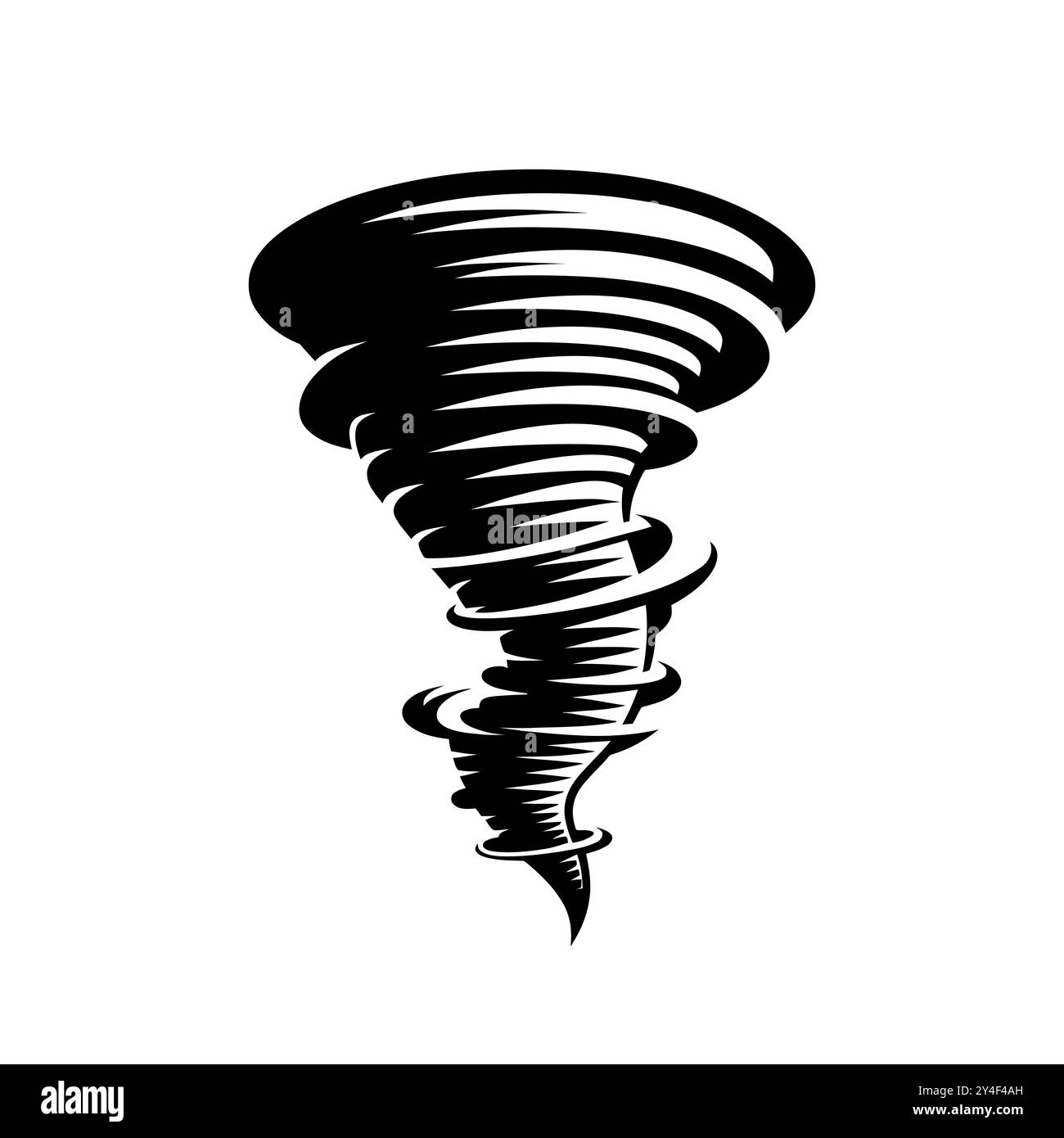 Tornado or whirlwind icon. Wind, twister or hurricane symbol. Storm ...