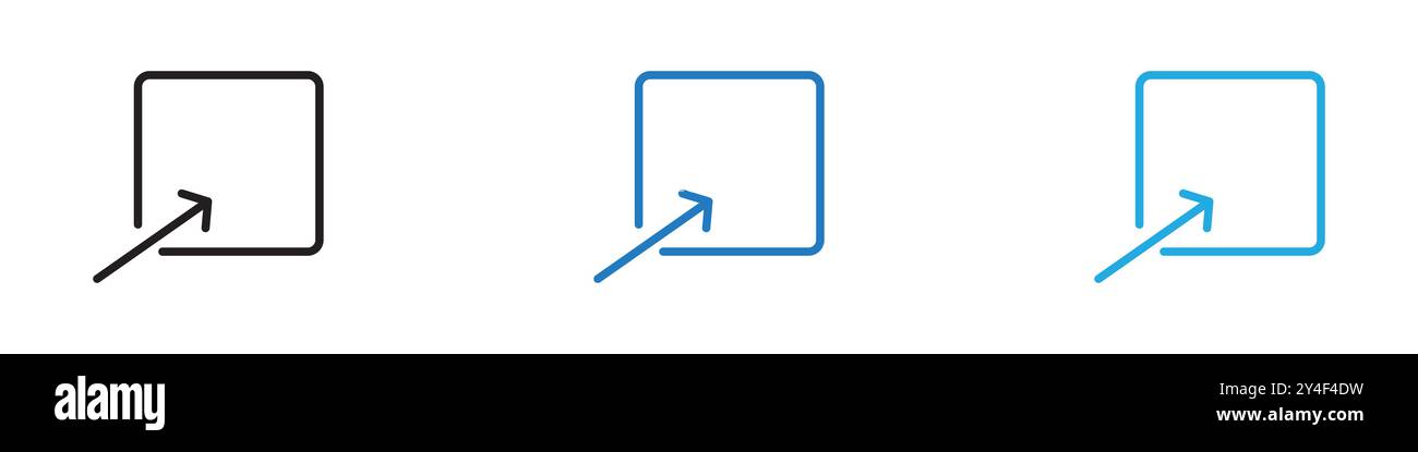 Open Icon Set In Thin Line Outline Style And Linear Vector Sign Stock