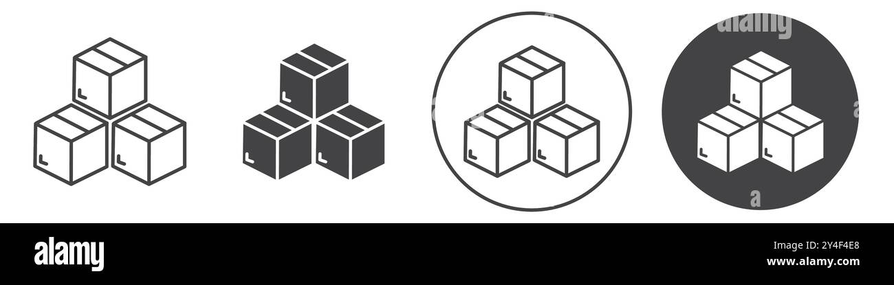 Inventory icon set in thin line outline style and linear vector sign Stock Vector Image & Art ...