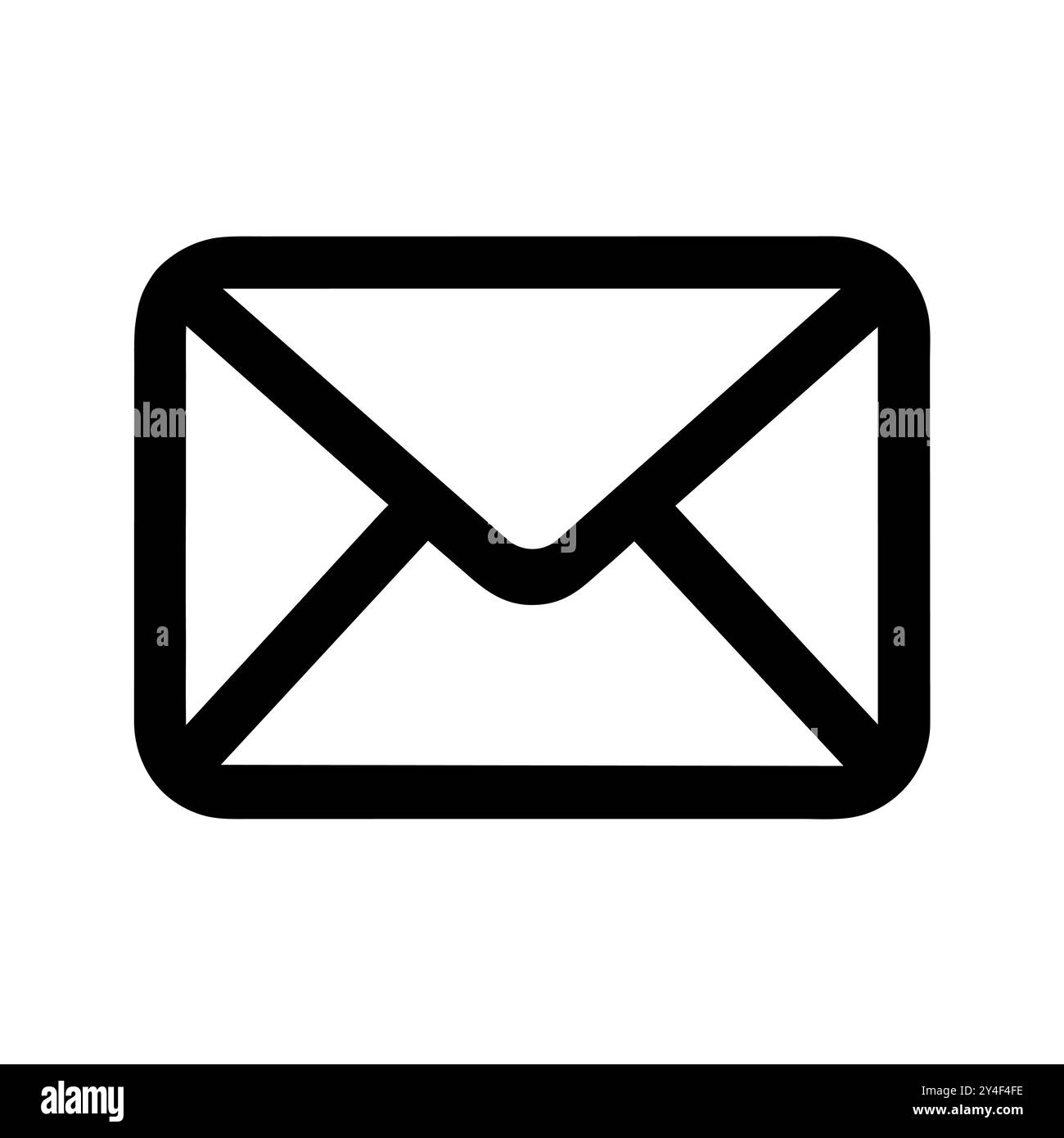 Email icon. Simple outline email icon. Black email symbol Stock Vector ...