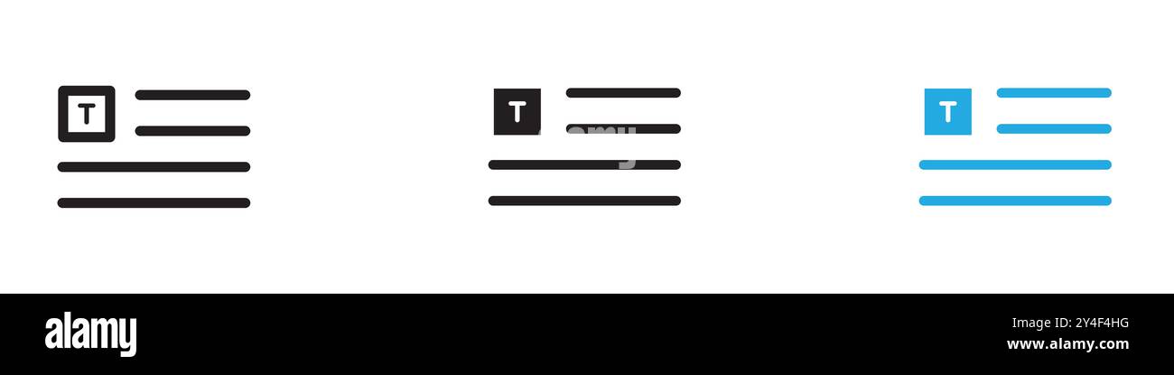 Paragraph icon set in thin line outline style and linear vector sign Stock Vector Image & Art ...