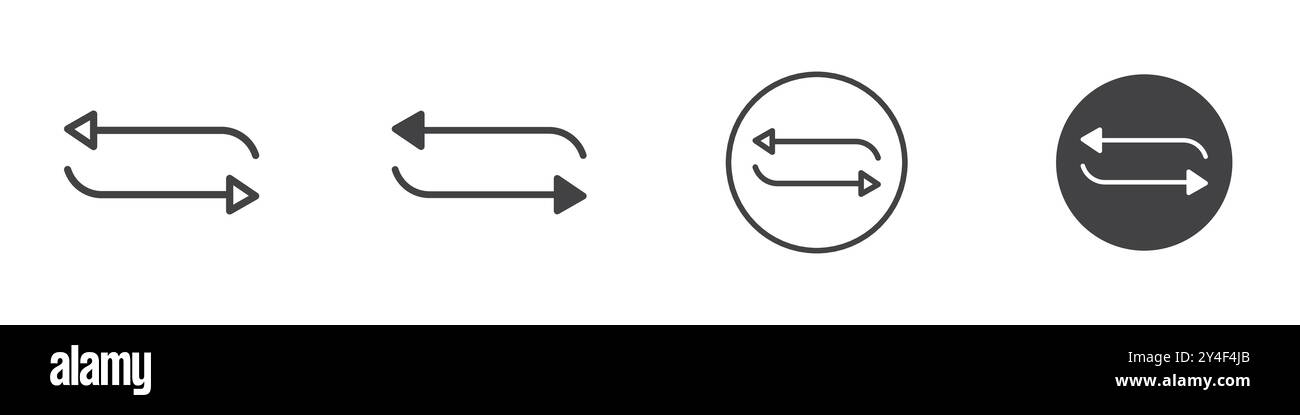 Repeat icon set in thin line outline style and linear vector sign Stock Vector Image & Art - Alamy