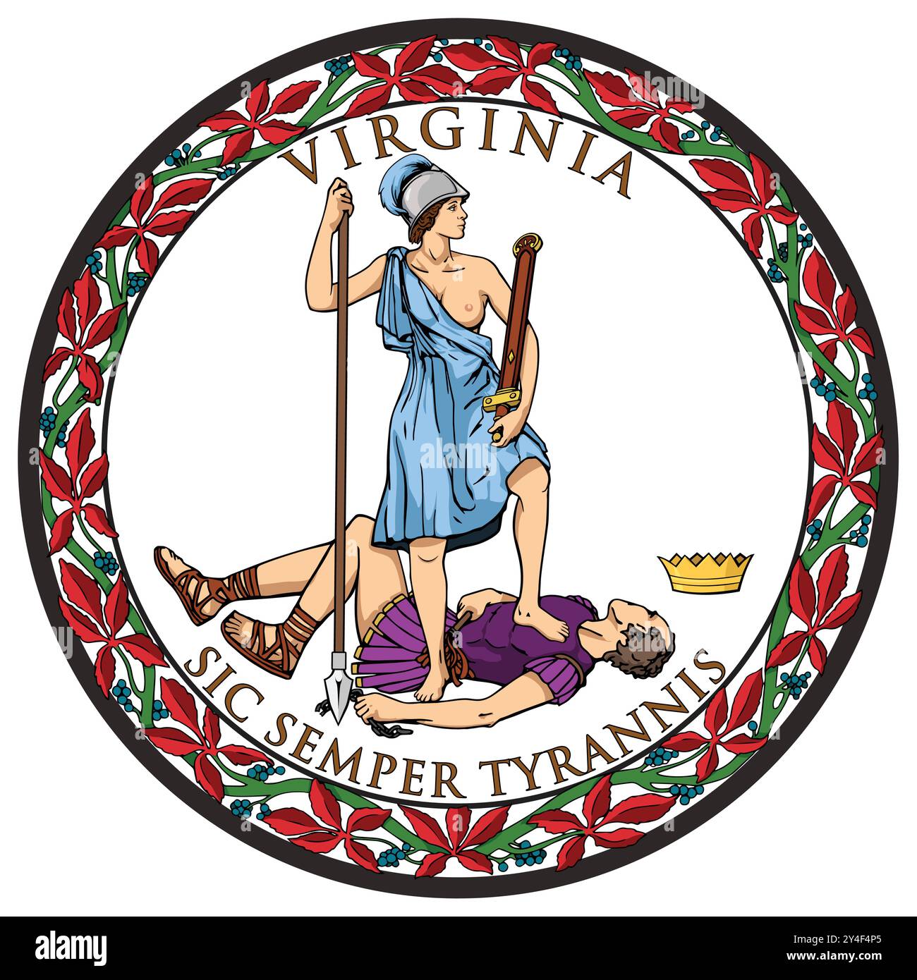 Virginia sic semper tyrannis Cut Out Stock Images & Pictures - Alamy