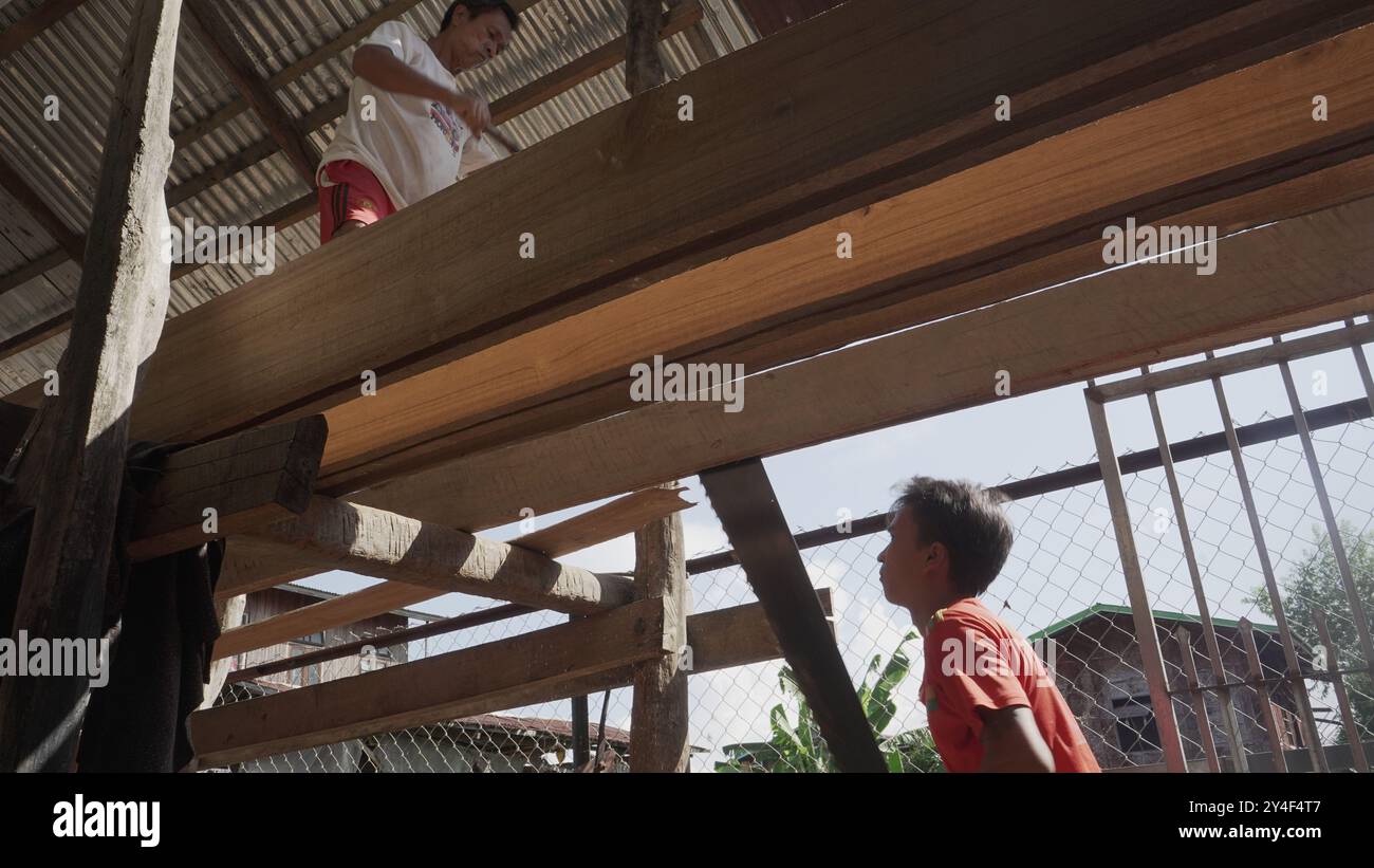 Crafting Tradition: Boat Makers at Work on Inle Lake, Myanmar Stock ...