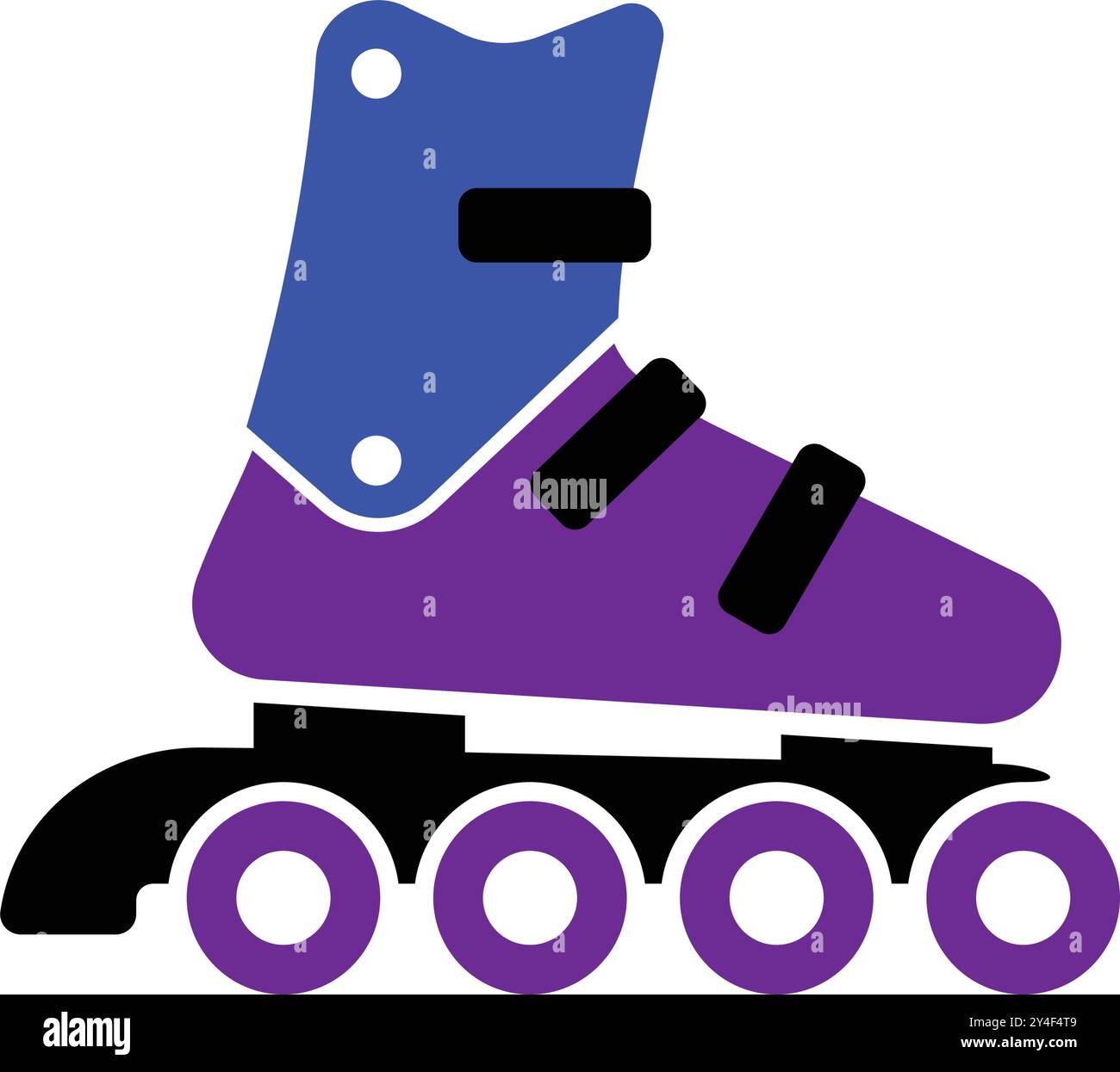 inline skate side view simple icon symbol vector isolated on ...