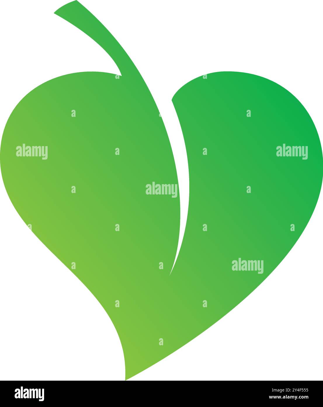 beautiful green love heart shape green leaf environment symbol logo ...