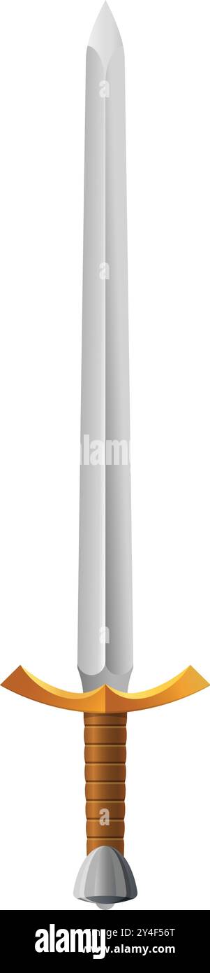 classic realistic medieval european sword broadsword icon symbol vector ...