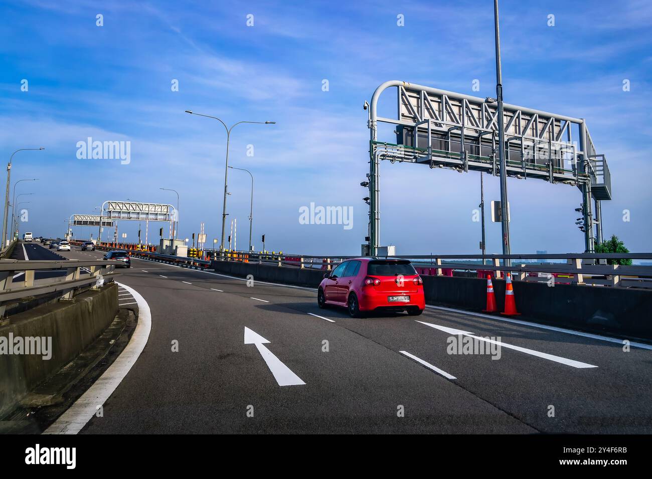 Vehicles exiting Tuas Second Link Custom. It is one of Singapore's two ...