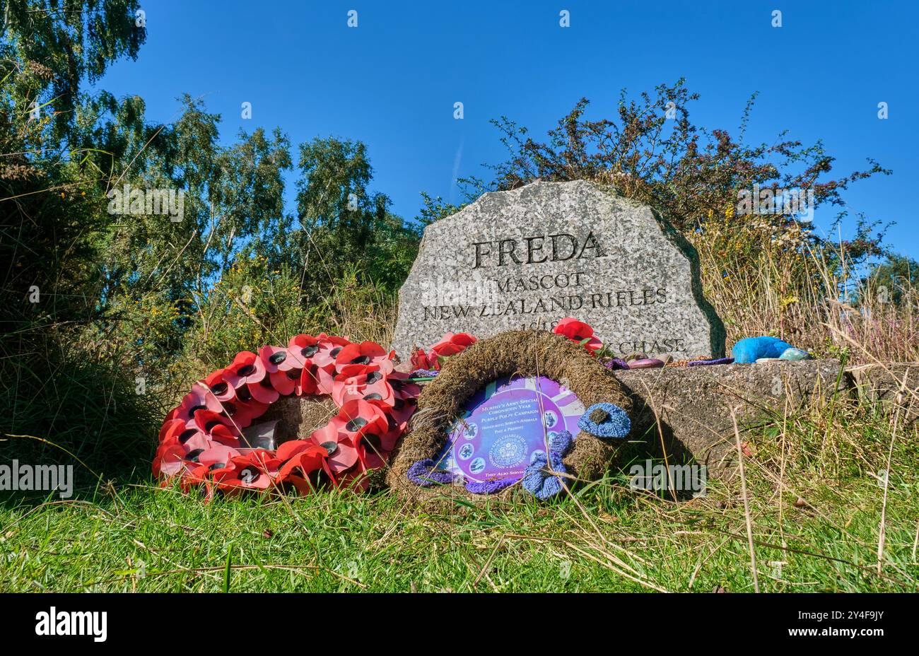 Freda's Memorial, Mascot for the New Zealand Rifle Regiment, Cannock ...