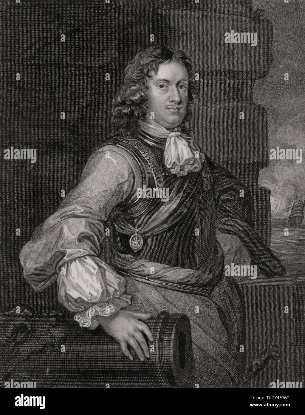 Edward Montagu, 1st Earl of Sandwich (1625-72 ) - Engraving Portrait ...