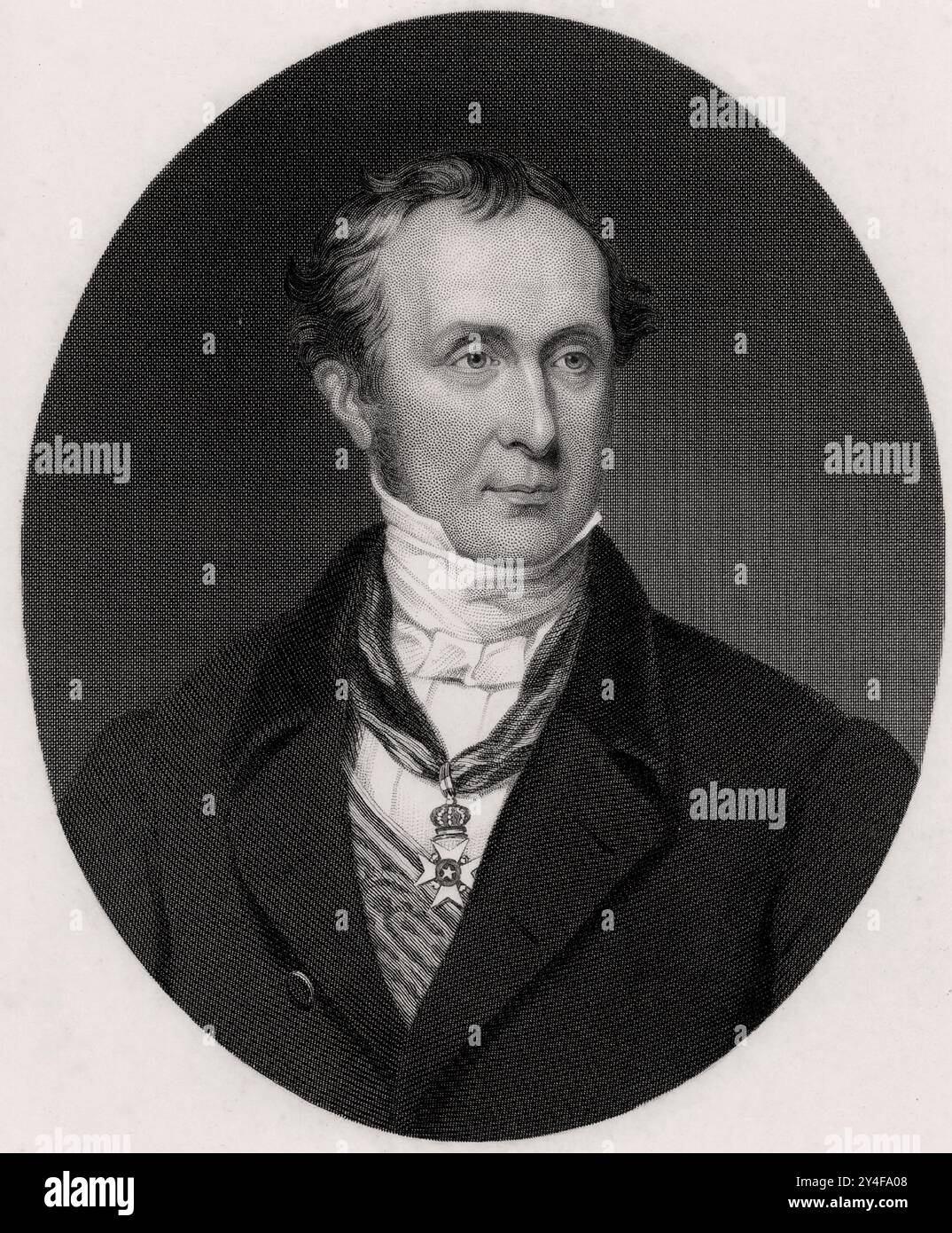 Roderick Impey Murchison (1792-1871 ) - Engraving Portrait Stock Photo ...