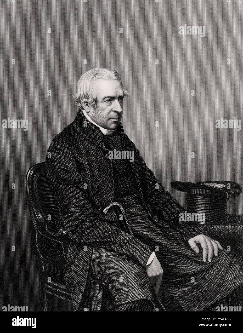 Charles Richard Sumner (1790-1874 ) - Engraving Portrait Stock Photo ...