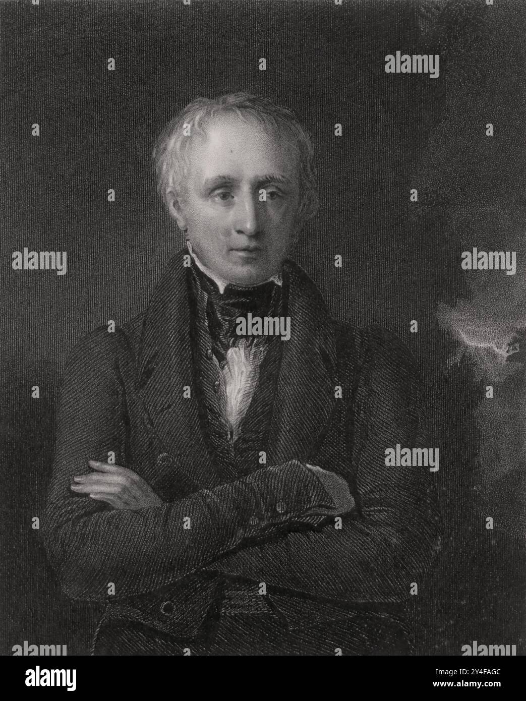 William Wordsworth (1770-1850 ) - Engraving Portrait Stock Photo - Alamy