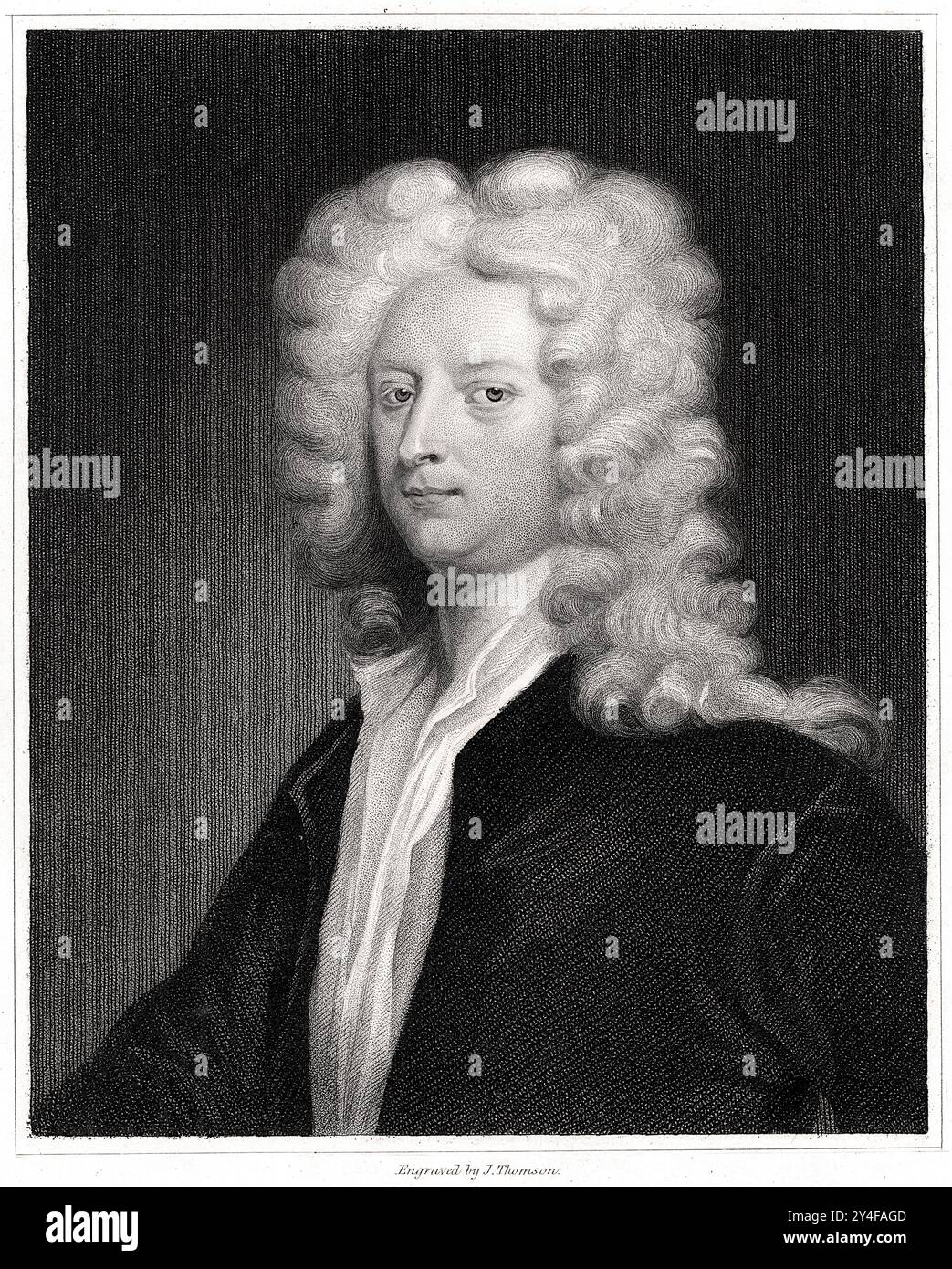 Joseph Addison (1672-1719 ) - Engraving Portrait Stock Photo - Alamy
