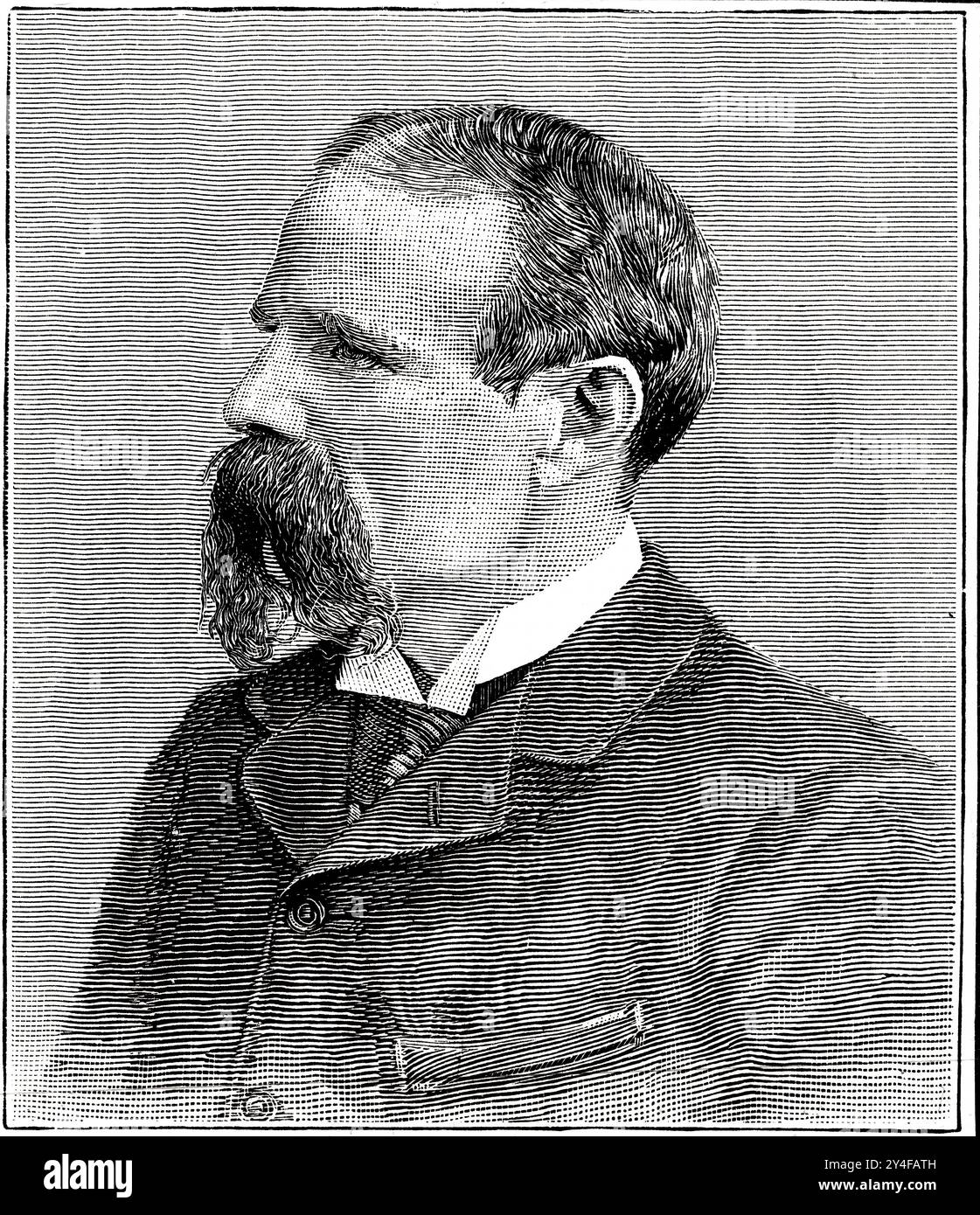 Benjamin Baker (1840-1907 ) - Engraving Portrait Stock Photo - Alamy