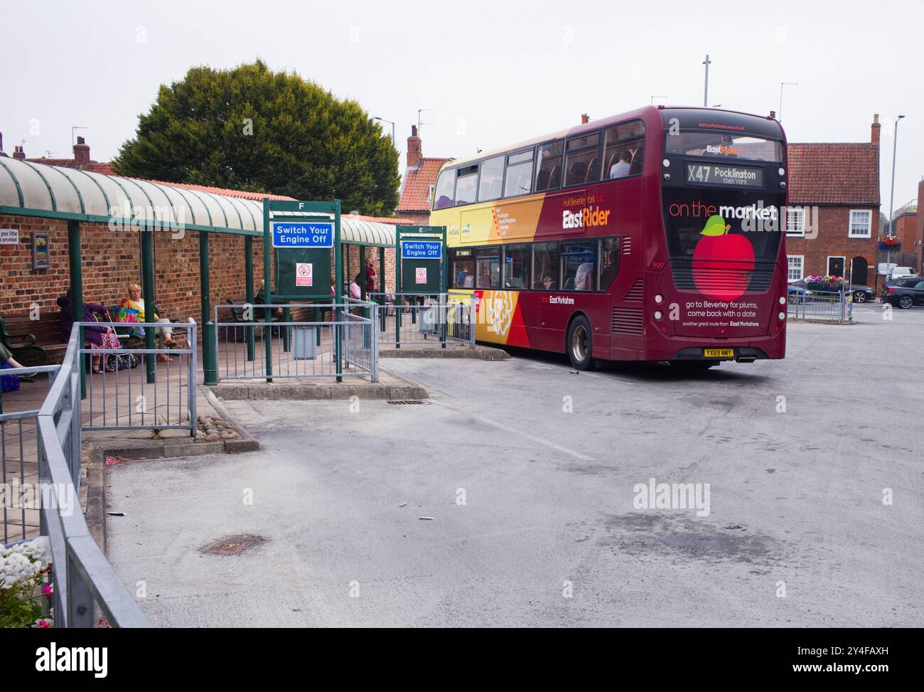 The bus station at Beverley Stock Photo - Alamy
