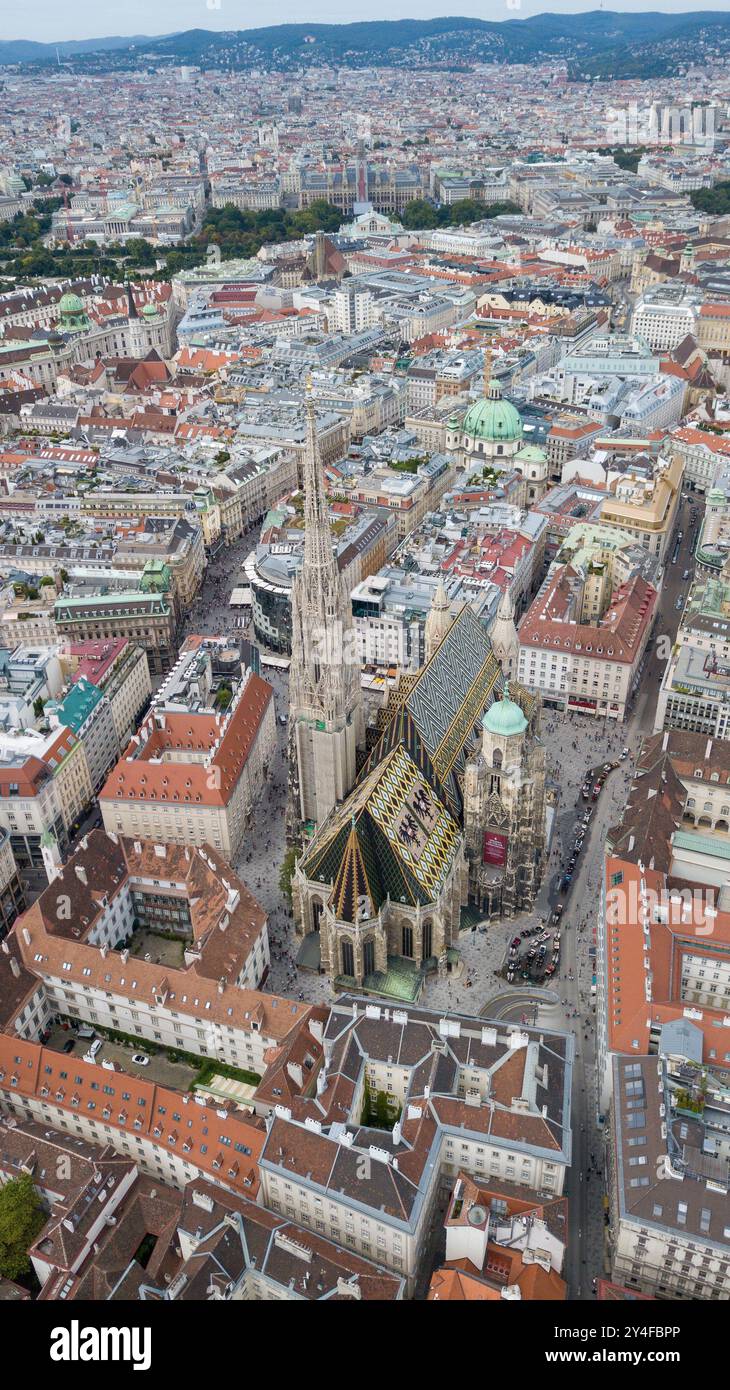 Aerial drone vienna city sky hi-res stock photography and images - Alamy