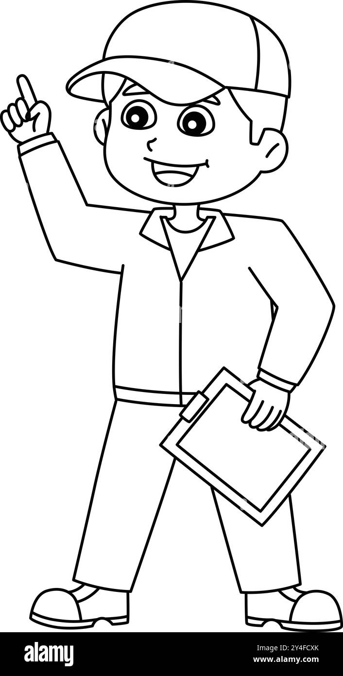 Baseball Coach Isolated Coloring Page for Kids Stock Vector Image & Art ...