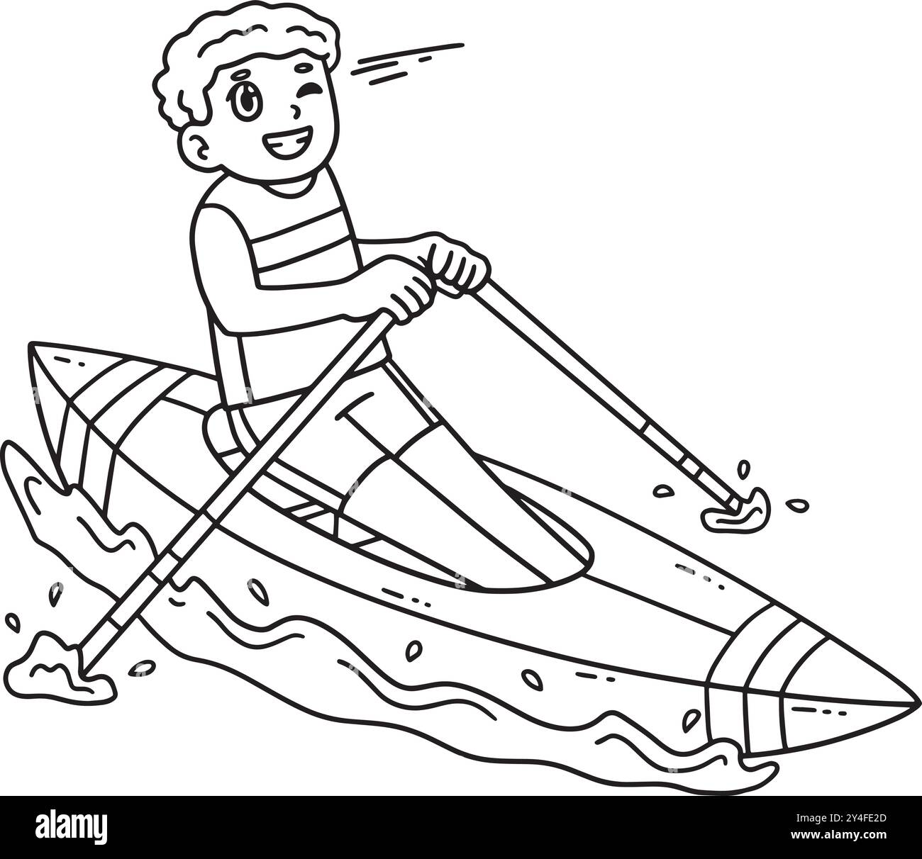 Rowing Oarsman in the Finish Position Isolated Stock Vector Image & Art ...