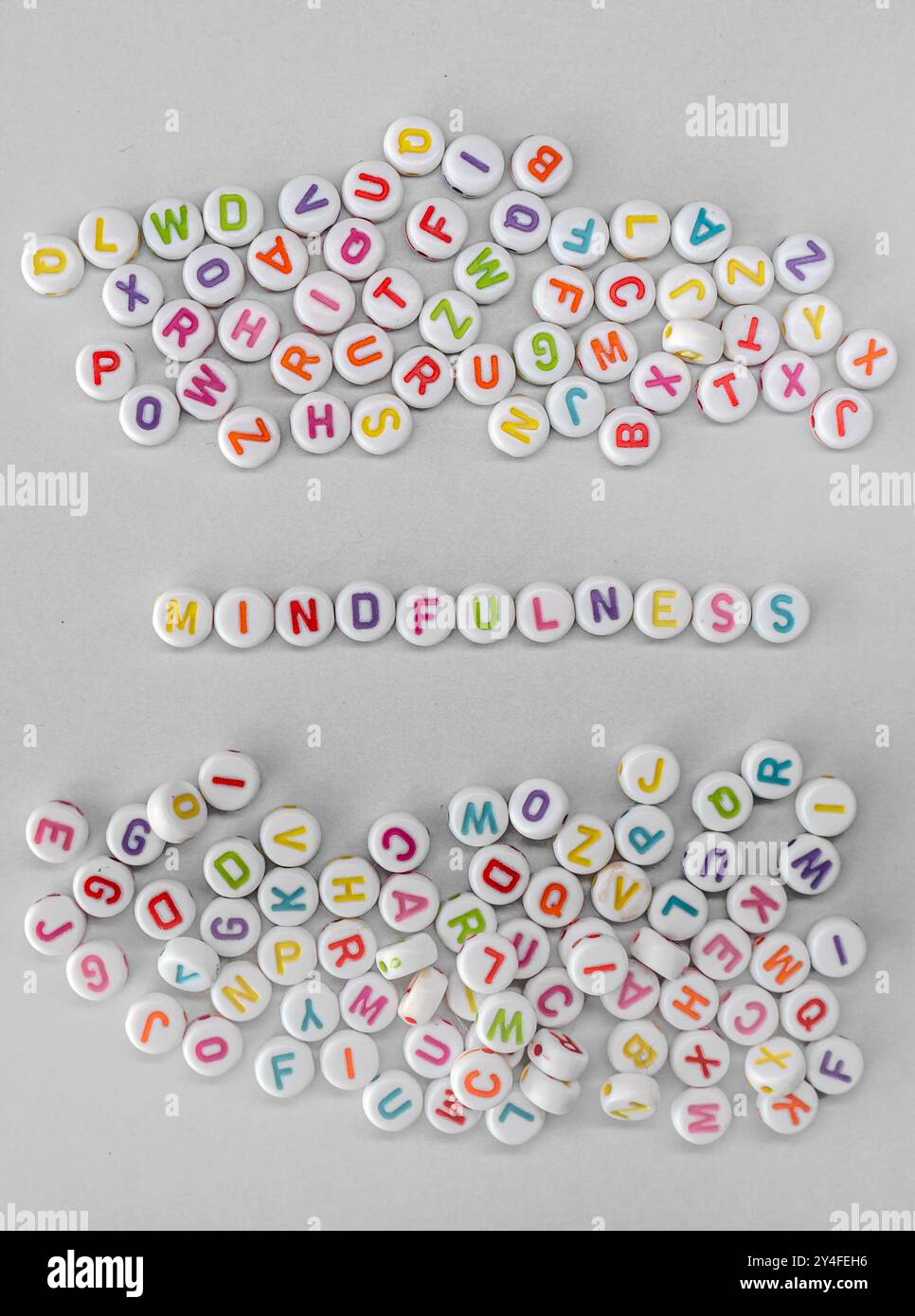Mindfulness Concept with Colorful Alphabet Stock Photo - Alamy