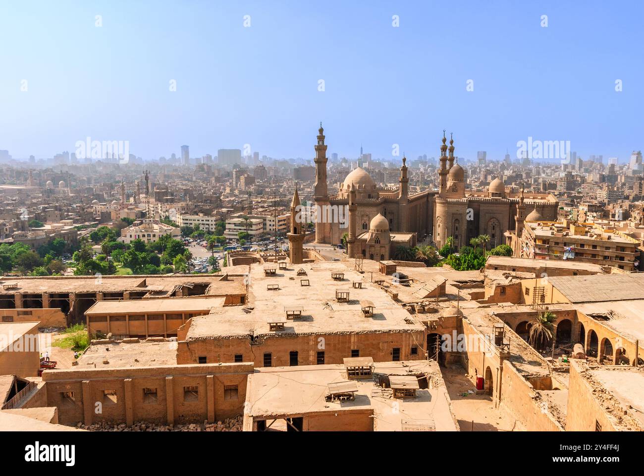 Sultan Hassan Mosque and El Rifai Mosque - Cairo, Lower Egypt Stock ...