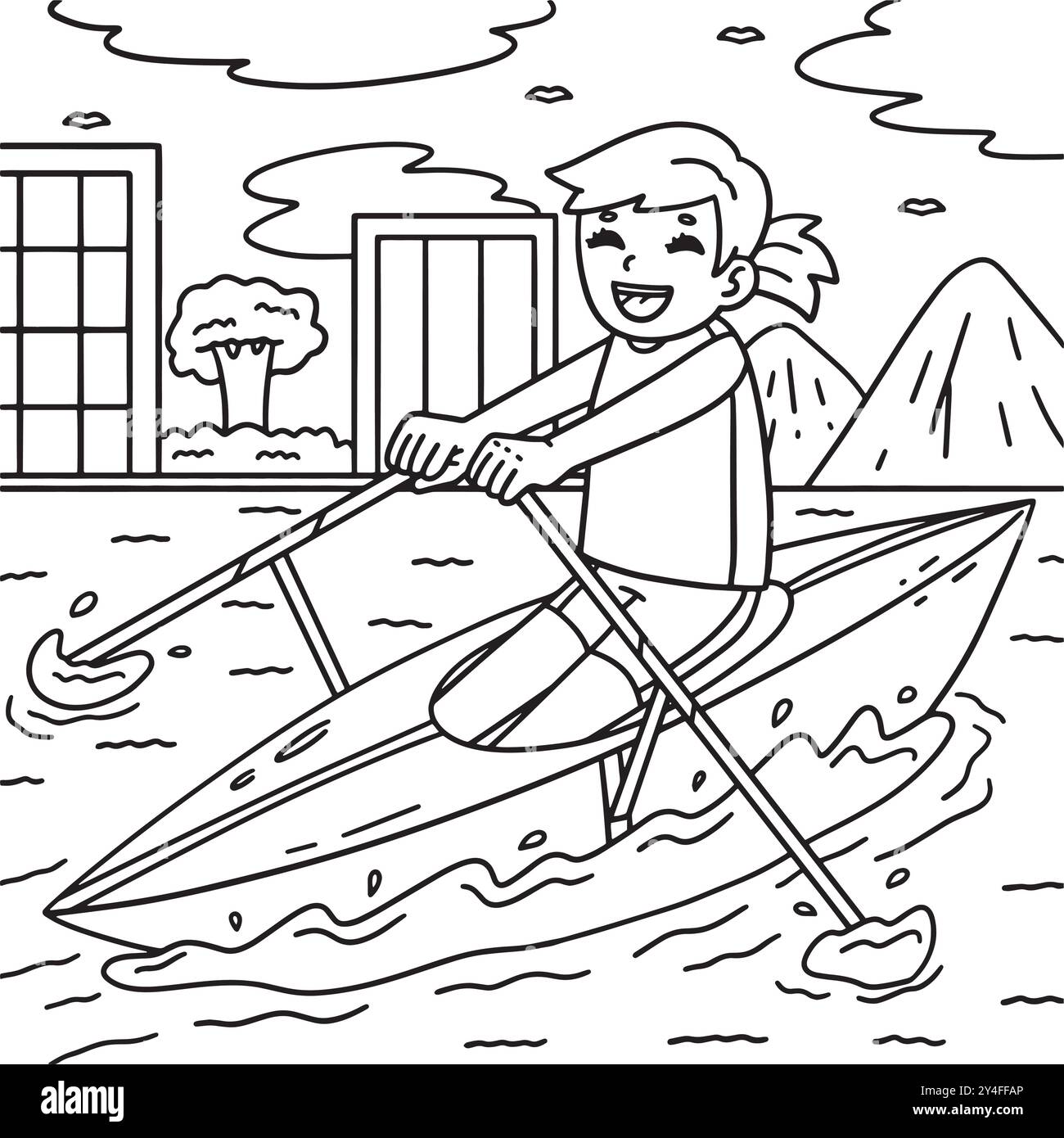 Rowing rowers in water Cut Out Stock Images & Pictures - Alamy