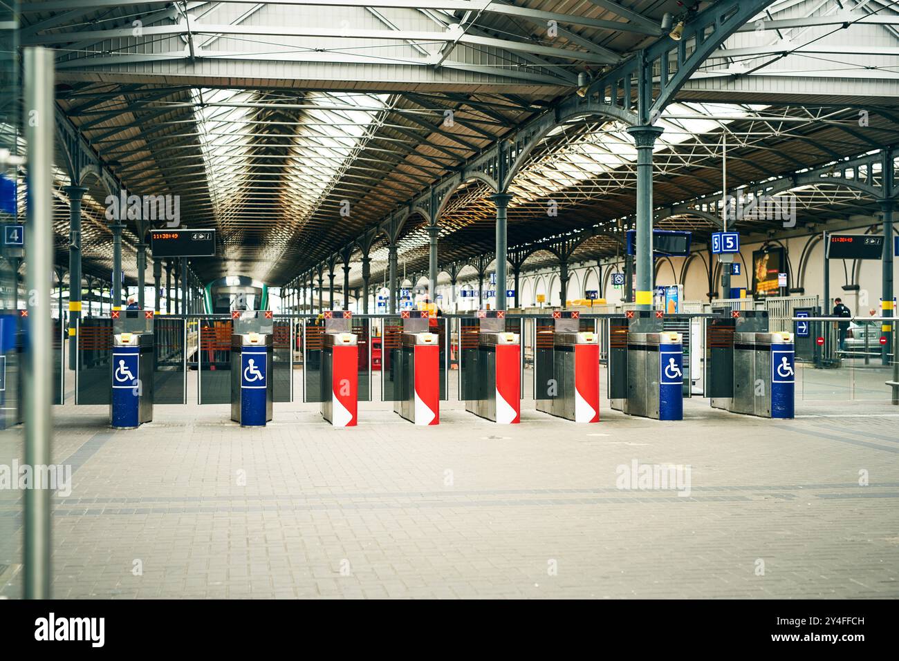 Train station, terminal and platform for transport, boarding and ...