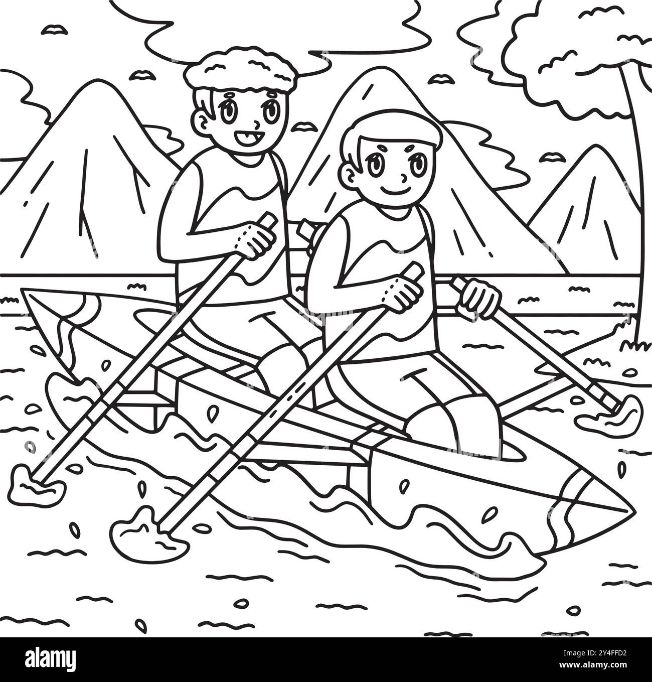 Row Boat Coloring Page Row Boat Coloring Page | Free Printable