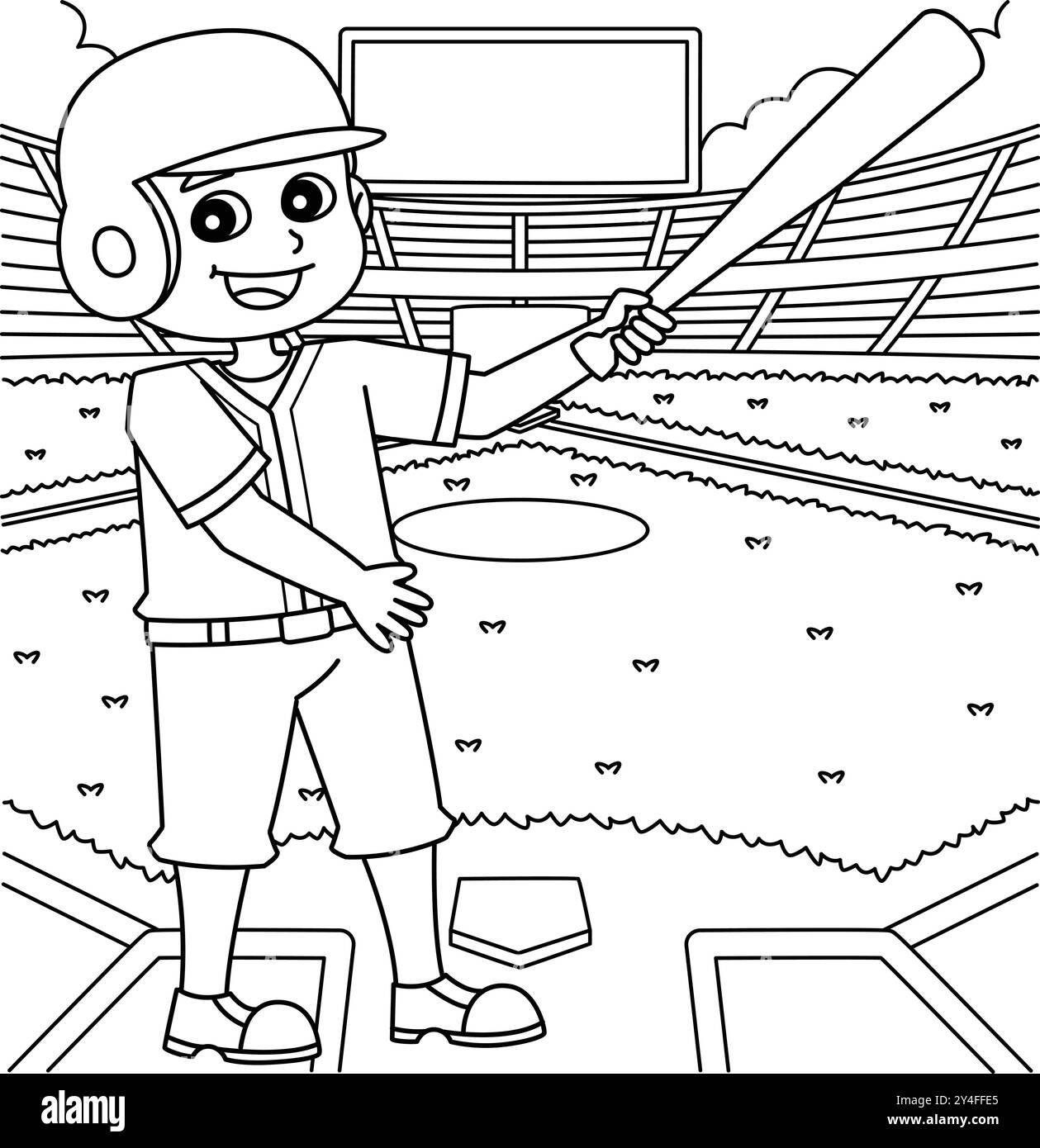Baseball ball coloring page hi-res stock photography and images - Alamy