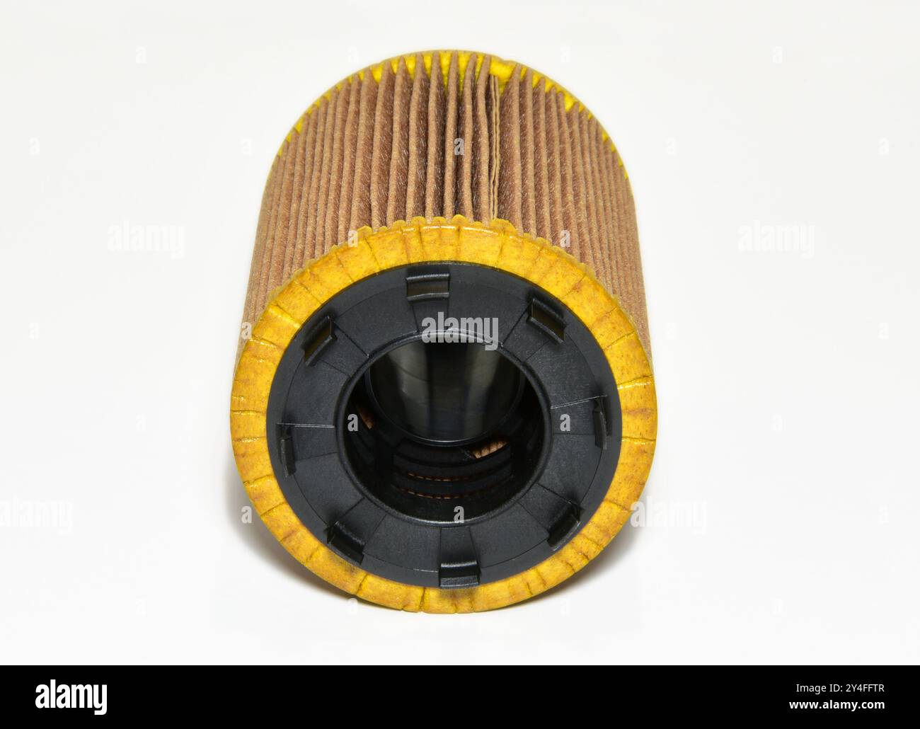 Car oil filter cartridge on white background Stock Photo - Alamy