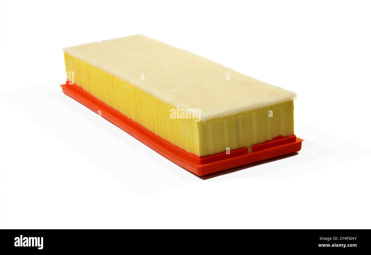 Automotive air filter, car spare part. Part of a car engine Stock Photo ...