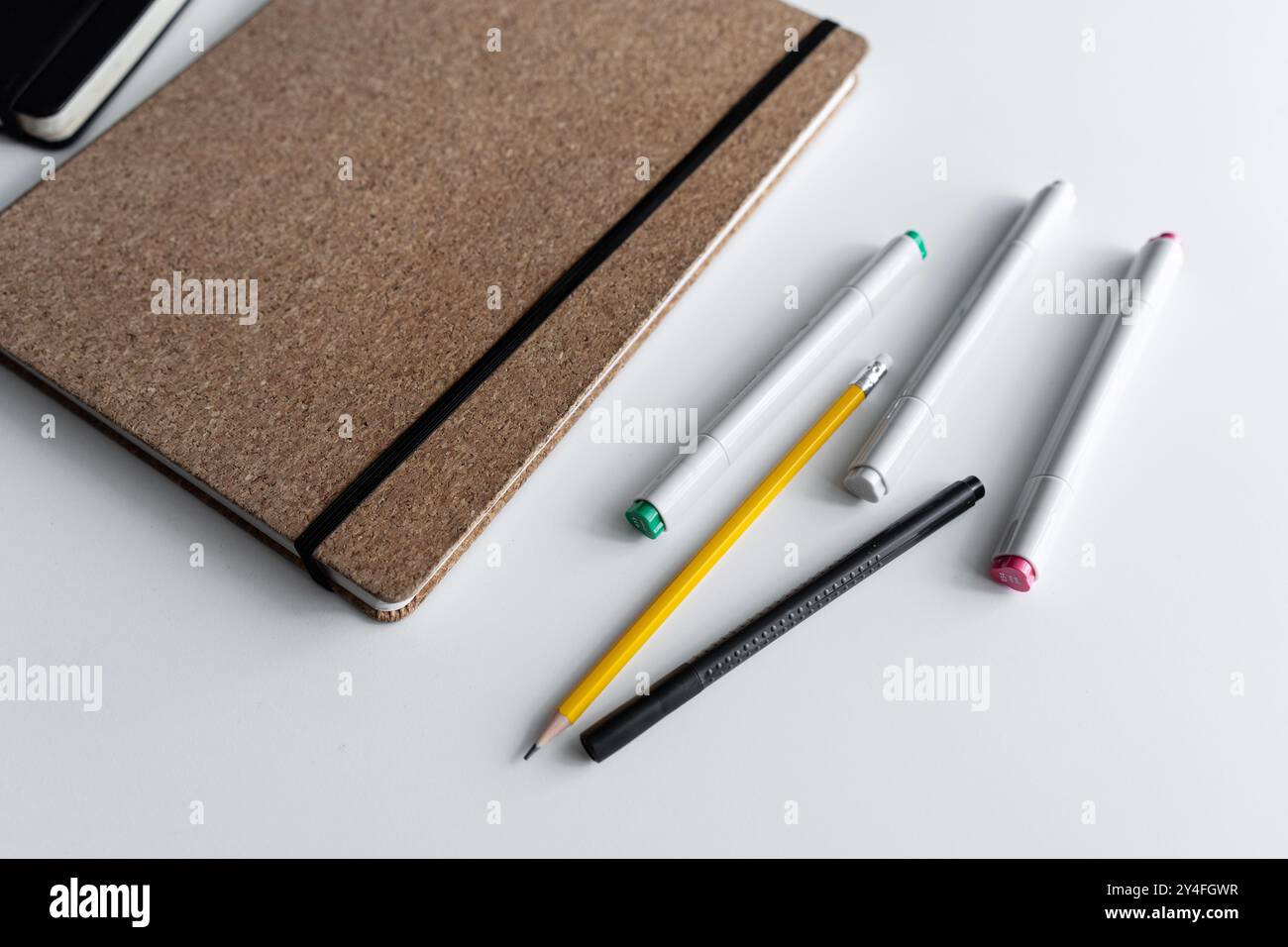 Minimalist notebook and stationery set Stock Photo - Alamy
