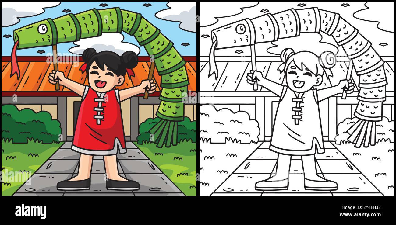 Year of the Snake Child Snake Puppet Illustration Stock Vector Image ...