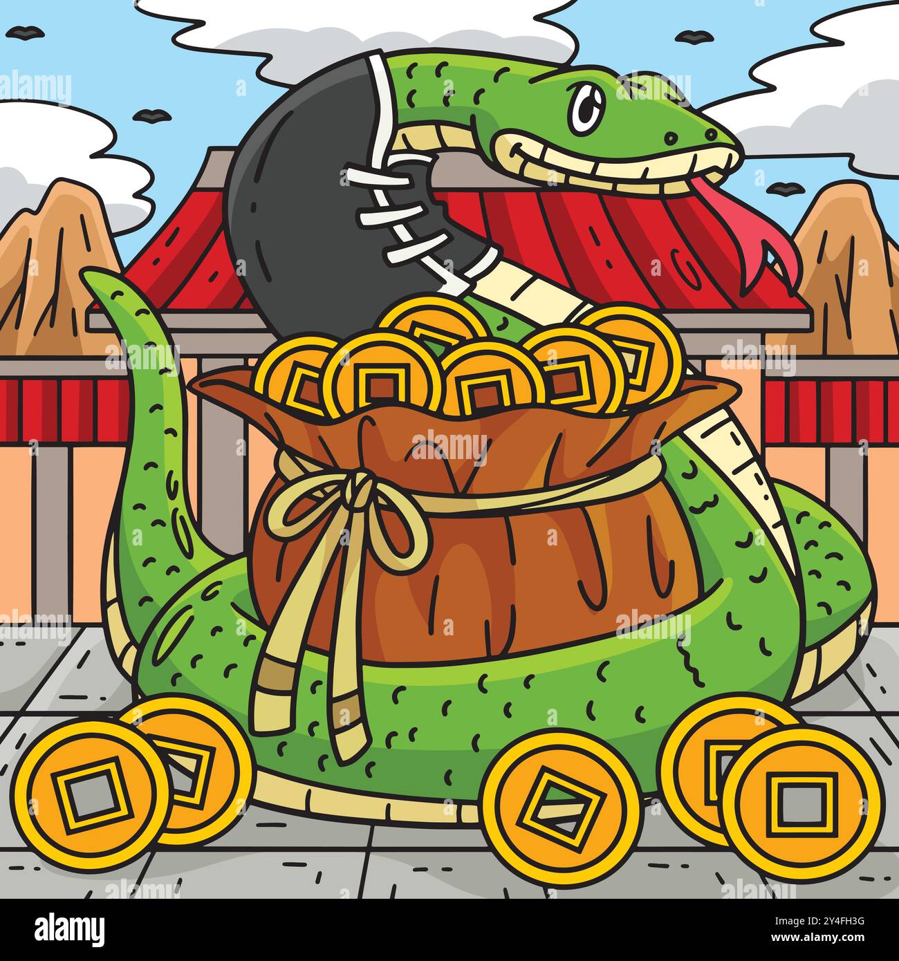 Money bag cartoon hi-res stock photography and images - Alamy