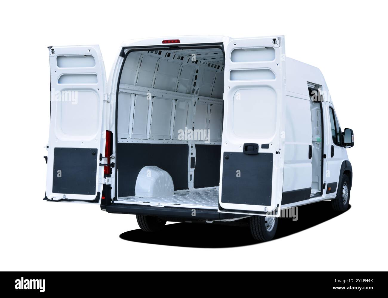 Delivery van with open rear and side doors Stock Photo - Alamy