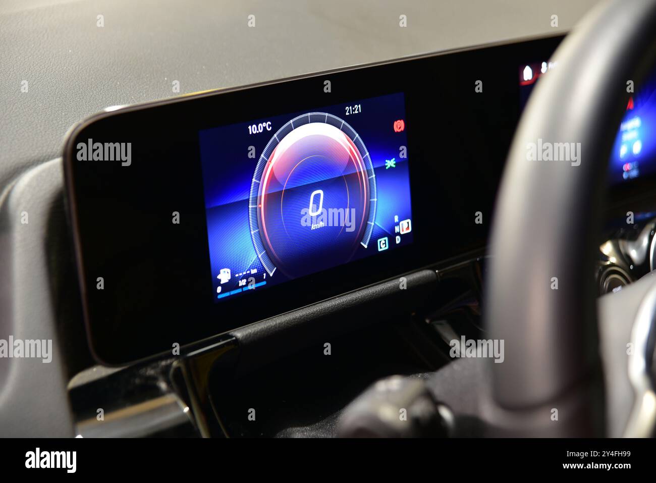 Digital instrument display in passenger car Stock Photo - Alamy