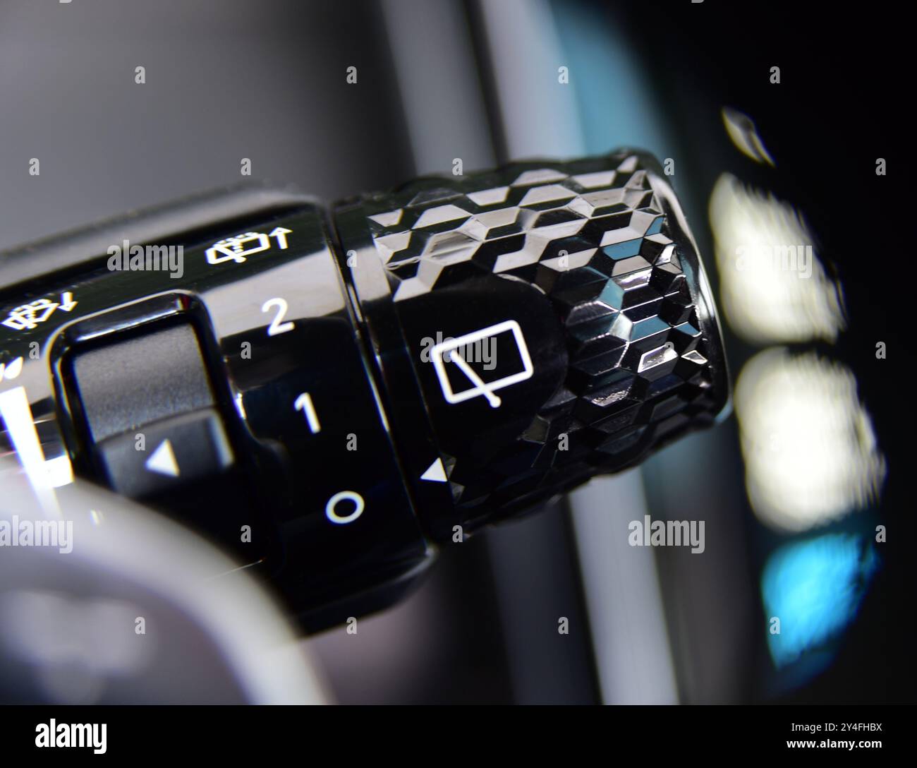 Switch to activate wiper in passenger car Stock Photo - Alamy